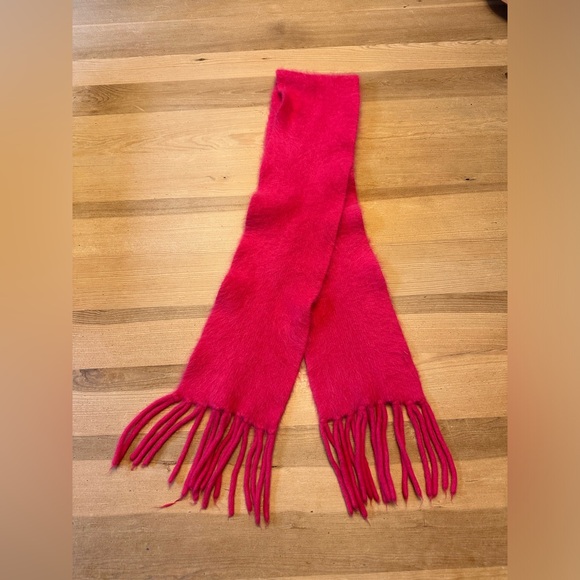 Accessories | Hot Pink Angora Rabbit Hair And Nylon 49 Scarf | Poshmark